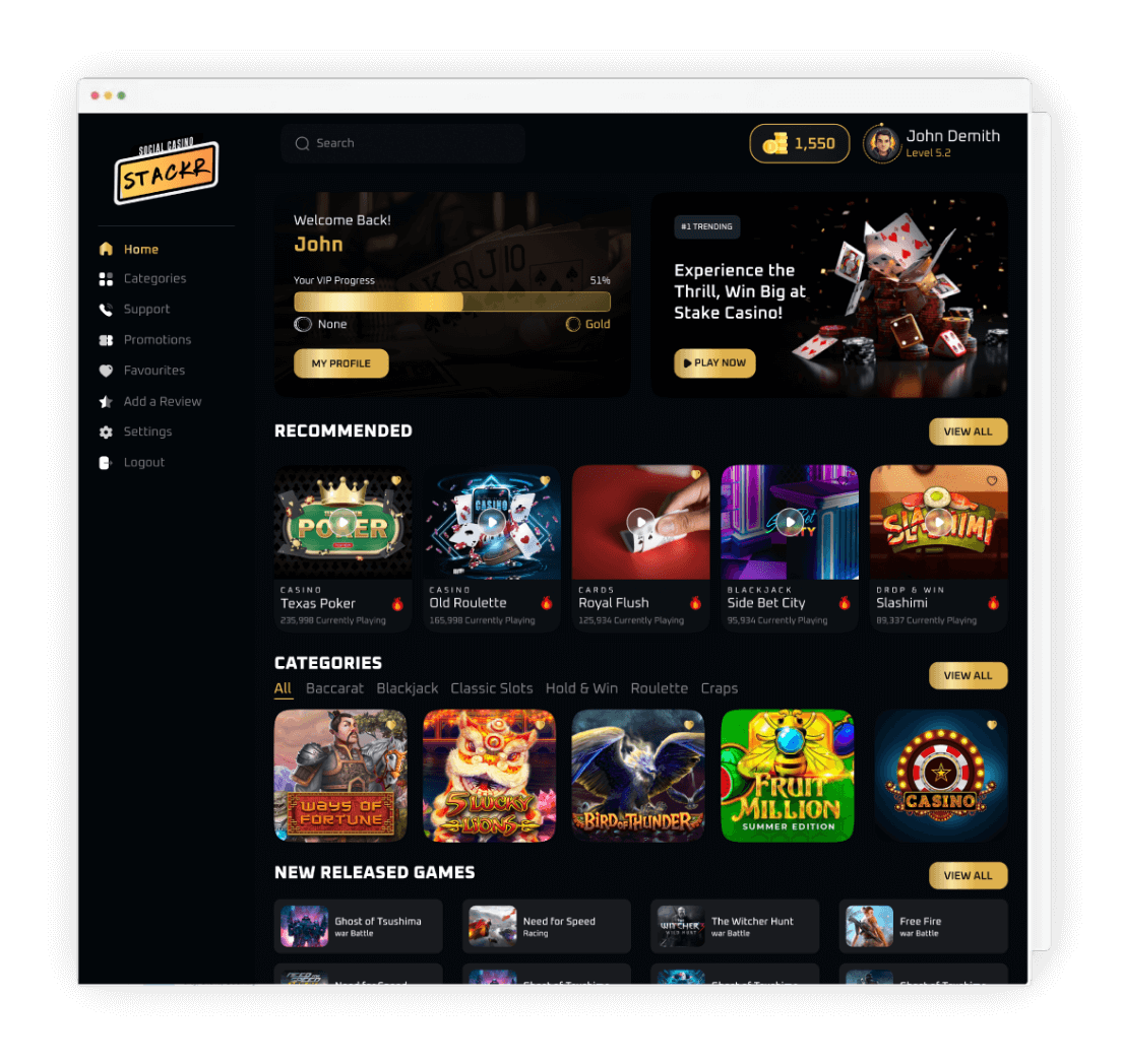 Crafting Stackr - An AI-Powered Social Casino for Our Client